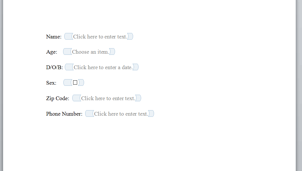  How To Create An Interactive Form In Word 2010 Daves Computer Tips