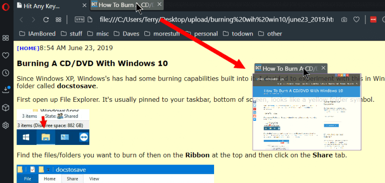 Opera Tip How To Open Tab In New Window Daves Computer Tips
