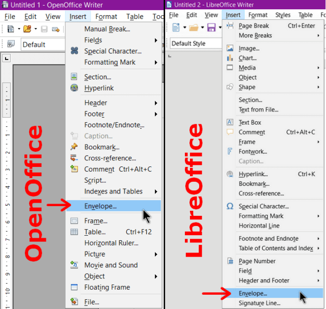 How To Print Envelopes In OpenOffice LibreOffice Daves Computer Tips