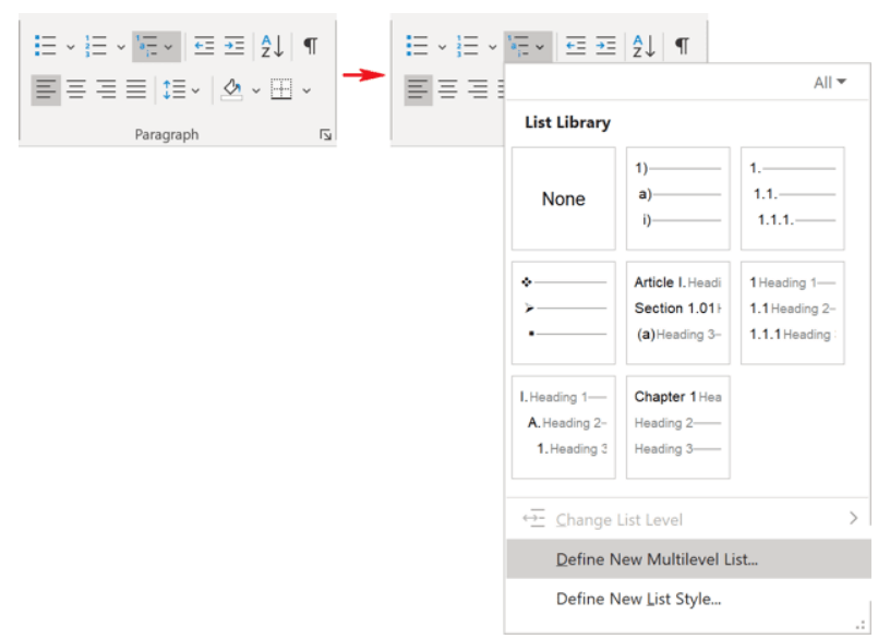 How To Customize Multi Level Lists In Word Daves Computer Tips