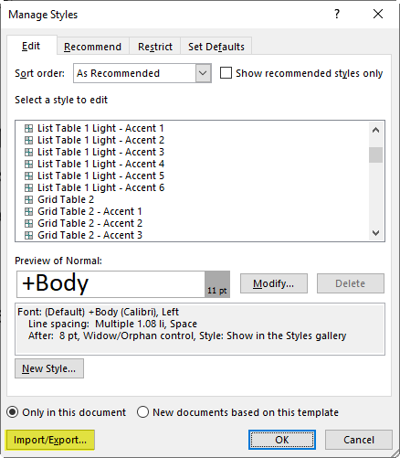 How To Import Styles Between Templates In Word 365 Daves Computer Tips