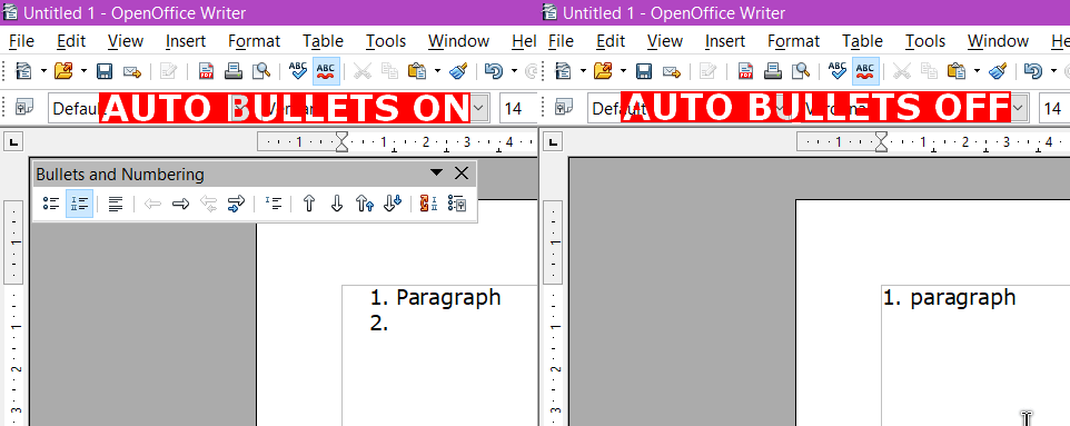 How To Disable Automatic Bullets OpenOffice LibreOffice Daves 