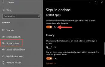 Restartable Apps Setting: Enable Or Disable? | Daves Computer Tips